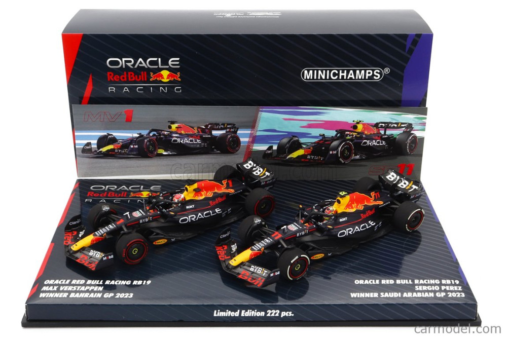 Minichamps RED BULL SET 2X F1 RB19 TEAM ORACLE RED BULL RACI
