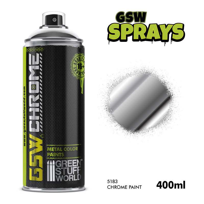 Green Stuff World Chrome Spray Paint 400ml festék - Modellfu