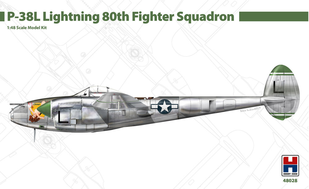 Hobby 2000 P-38L Lightning 80th Fighter Squadron makett - Mo