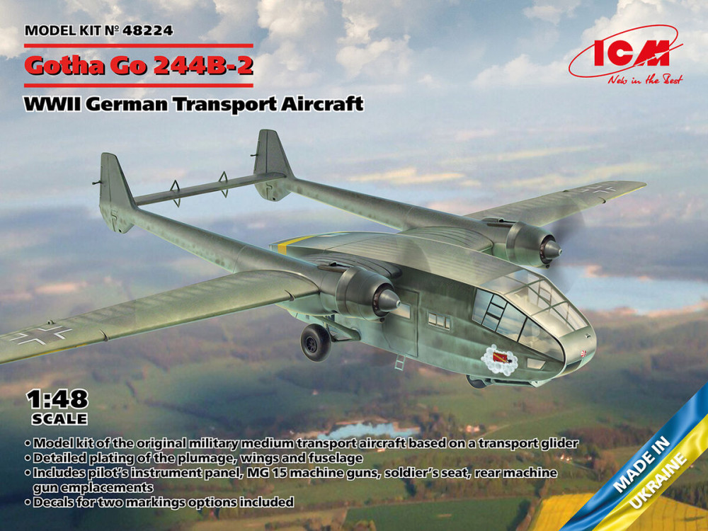 ICM Gotha Go 244 B-2 - German WWII Transport Aircraft makett